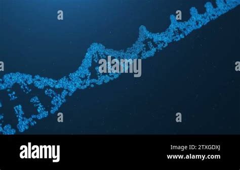 Rotated 3d Rendered Artifical Intelegence Dna Molecule Dna Is