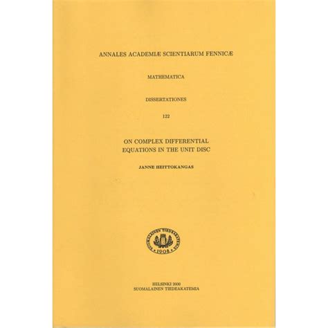 On Complex Differential Equations In The Unit Disc