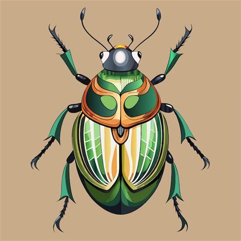 A Green Bug With A Green Face And A Black Mask Premium AI Generated Vector
