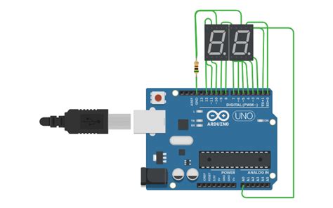 Circuit Design Seven Segment Tinkercad