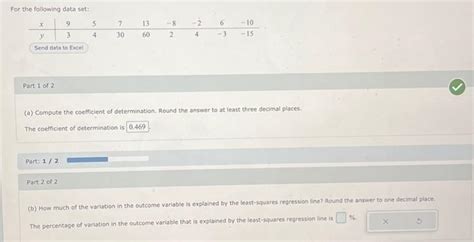Solved For The Following Data Set Part 1 Of 2 A Compute