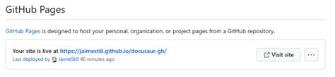 Deploy Docusaurus For Github Pages