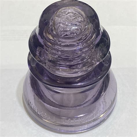 Whitall Tatum Co No 1 Purple Glass Insulator Vintage Ebay