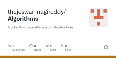 GitHub Thejeswar Nagireddy Algorithms A Collection Of Algorithms And Data Structures