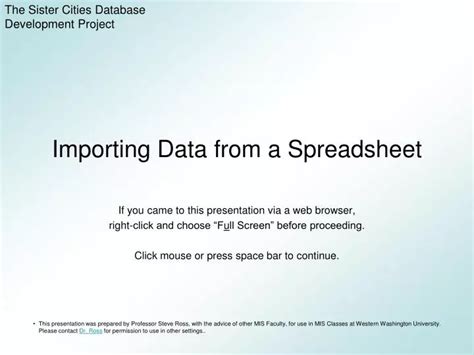 PPT Importing Data From A Spreadsheet PowerPoint Presentation Free Download ID 2019908