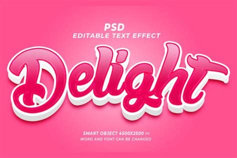 PSD Delight D Editable Text Effect Graphic By TrueVector Creative Fabrica