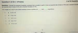 Solved Consider Two Perfectly Negatively Correlated Risky