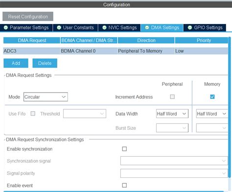 Stm32h745 Adcdma In Cortex M4 Continuous In Busy