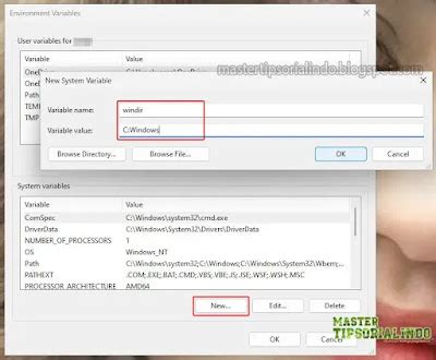 Memperbaiki Error The System Could Not Find The Environment Option That Was Entered