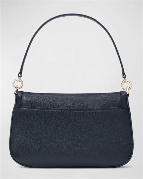 Kate Spade New York Hudson Flap Striped Canvas And Leather Shoulder Bag Neiman Marcus