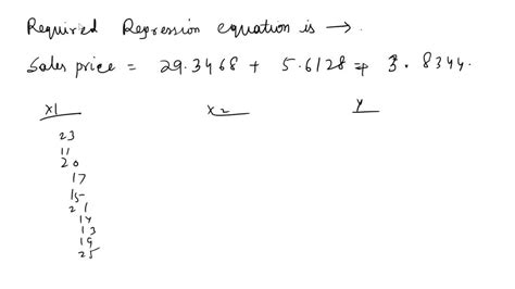 Solved Run The Multiple Regression Analysis Including All Explanatory Variables Square Feet