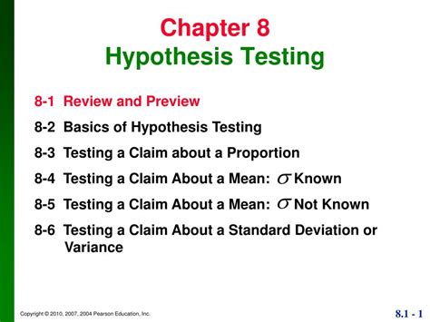 PPT Chapter 8 Hypothesis Testing PowerPoint Presentation Free Download ID 3766172