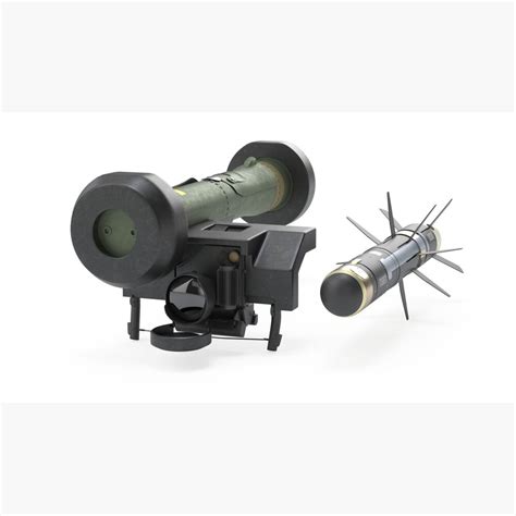 Javelin Fgm 148 Anti Tank Missile With Launcher 3d Model Download Rocket Launcher On