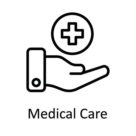 Medical Care Vector Outline Icon Design Illustration Medical And