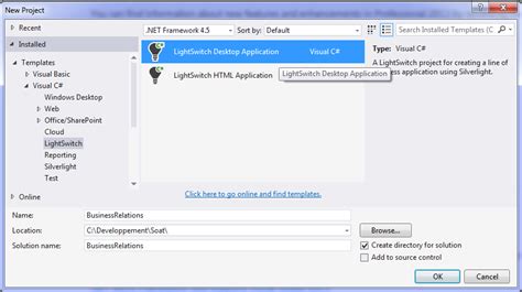 Microsoft Lightswitch Créer Une Application Desktop Néosoft