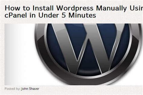 How To Install Wordpress Manually Using Cpanel Bypeople