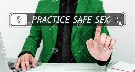 Text Showing Inspiration Practice Safe Sex Concept Meaning Intercourse