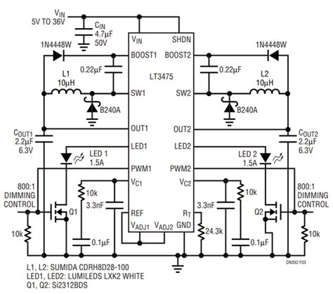 Design Note 392 High Voltage Buck Converters Drive High Power Leds Analog Devices