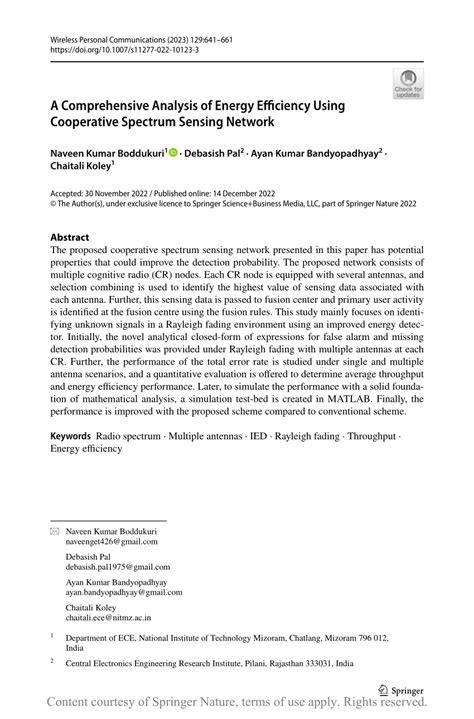A Comprehensive Analysis Of Energy Efficiency Using Cooperative Spectrum Sensing Network