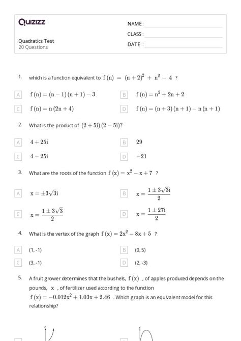 50 System Of Equations And Quadratic Worksheets On Quizizz Free