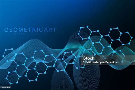 과학 6 각형 패턴의 현대 미래 배경입니다 입자 의료 기술 화학 과학에 대 한 분자 구조와 가상 추상 배경 소셜 네트워크 벡터 0명에 대한 스톡 벡터 아트 및 기타 이미지