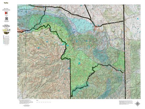 Huntdata Arizona Elk Hunt Unit 1 Game Concentration Map By Huntdata Llc