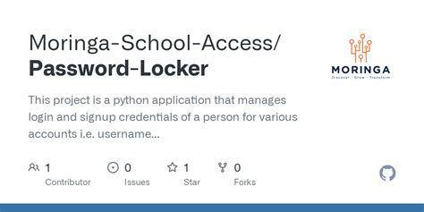 Github Moringa School Accesspassword Locker This Project Is A