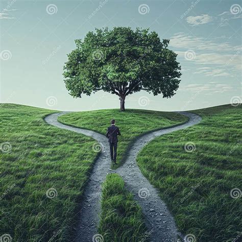 Choosing Between Two Paths Leading To Different Outcomes And