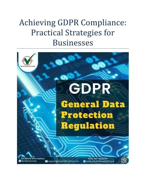 Ppt Achieving Gdpr Compliance Practical Strategies For Businesses