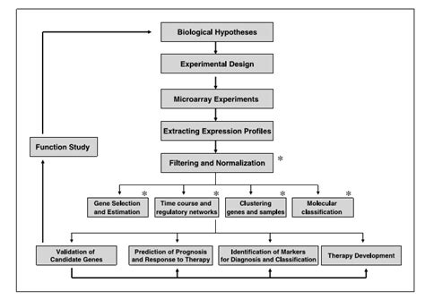 schematic representation of microarray analysis in association with the