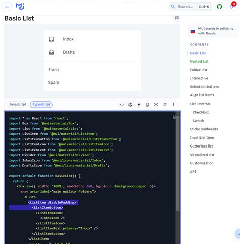 why i should wrap listitembutton with listitem in material ui 5 what