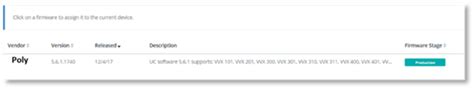 assigning a firmware to selected device