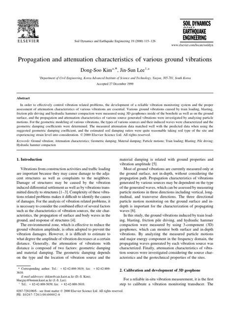 Propagation And Attenuation Characteristics Of Various Ground