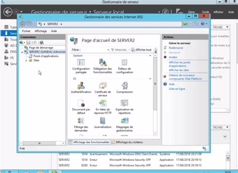 Comment installer et configurer le Server Web IIS sous Windows Server 2016 ? > Gandal Smart