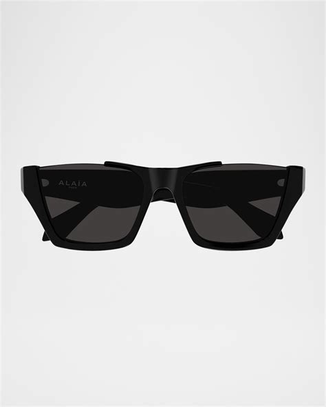Alaia Rectangle Acetate Sunglasses Neiman Marcus