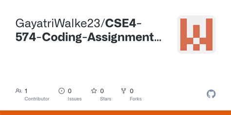 Github Gayatriwalke23cse4 574 Coding Assignment One