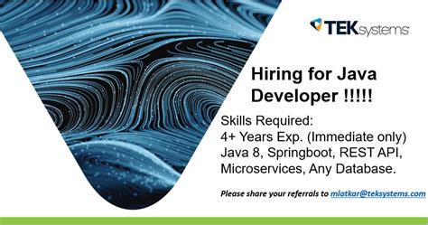 Mayuri L On Linkedin Hiring Java Developer Cvs Referrals Technology Work Job