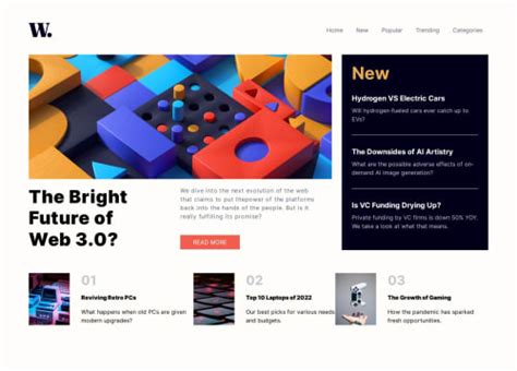 Frontend Mentor News Homepage Main With Tailwind Css Coding Challenge