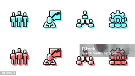 라인 프로젝트 팀 베이스 사용자 그룹 팀 리더 및 아이콘을 설정합니다 벡터 개념에 대한 스톡 벡터 아트 및 기타 이미지 개념 개체 그룹 경영자 Istock