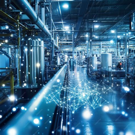 A Factory With Smart Sensors And Iot Devices Enabling Realtime Process Monitoring Premium Ai