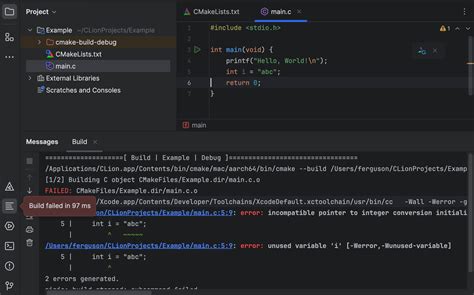 Using Clion For C In Csc173