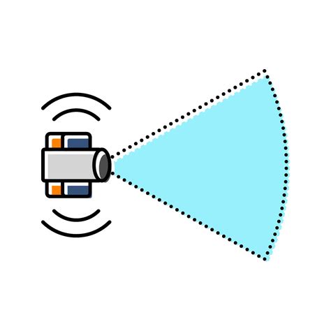 Lidar Sensors Autonomous Delivery Color Icon Vector Illustration