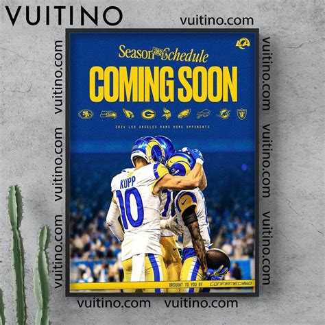 The Los Angeles Rams Season Schedule 2024 No Frame Vertical Poster