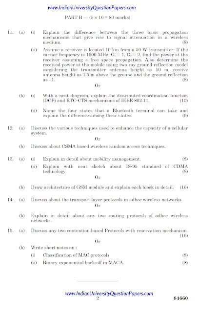 Anna University Wireless Networks Nov Dec Question Paper University Question Papers