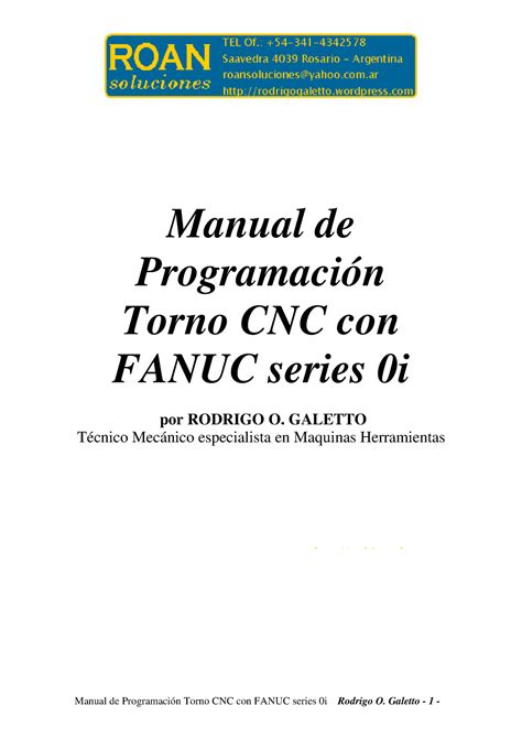 10 Ejemplos De Programacion Cnc Manual De Programación Torno Cnc Con