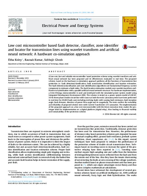 Pdf Low Cost Microcontroller Based Fault Detector Classifier Zone