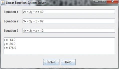Linear Equation System Solver Download Free Windows Softpedia