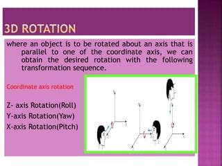 D Transformation In Computer Graphics PPTX