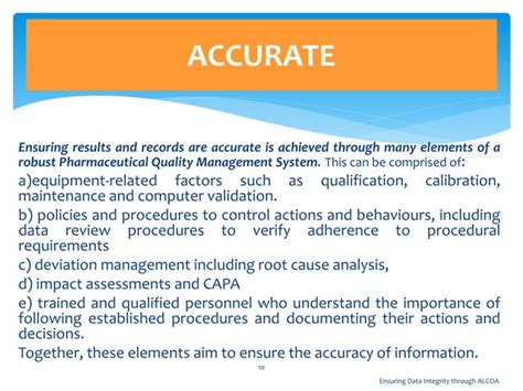 Ensuring Data Integrty Through Alcoa Basic Data Integrity Principles Applicable For Both