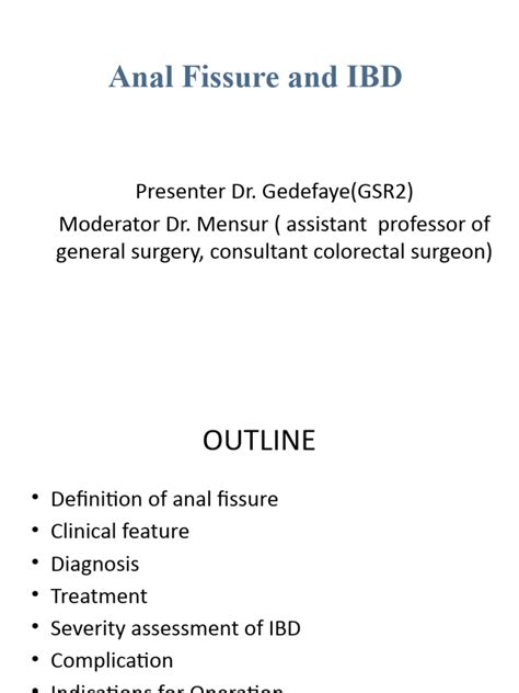 Anal Fissure Pdf Epidemiology Surgical Specialties